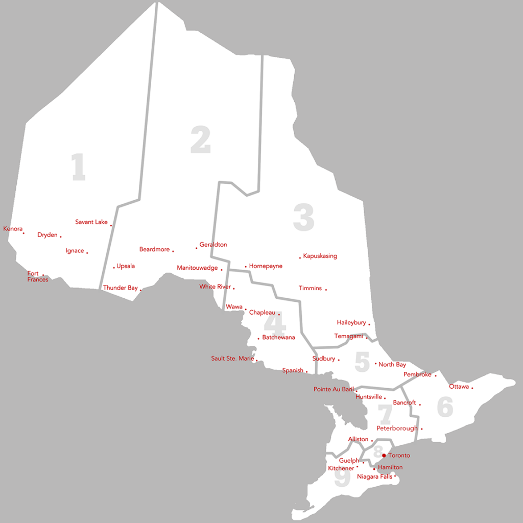 MNO Regions - Métis Nation of Ontario