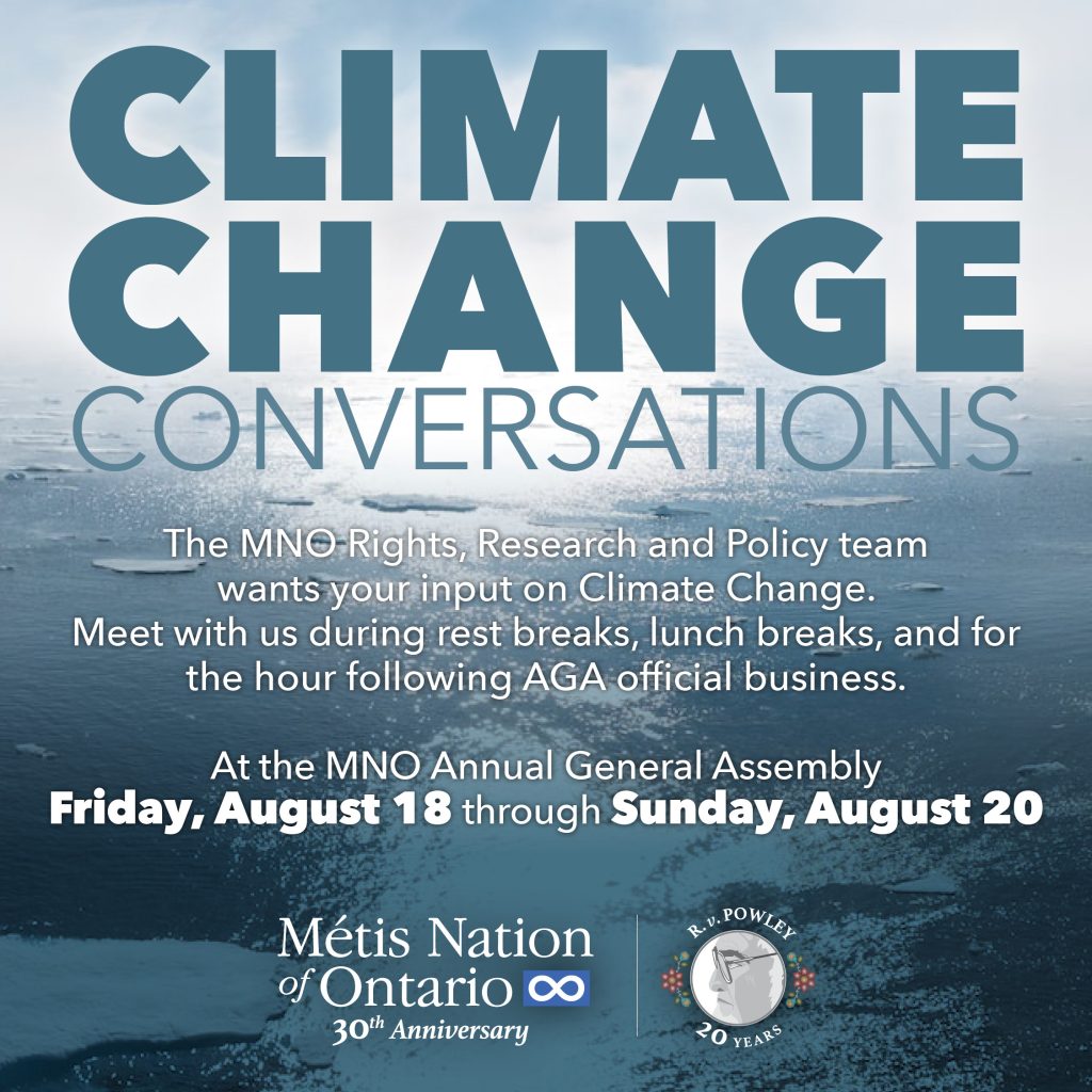 Be a Changemaker! Help inform our MNO Climate Change Strategy - Métis ...